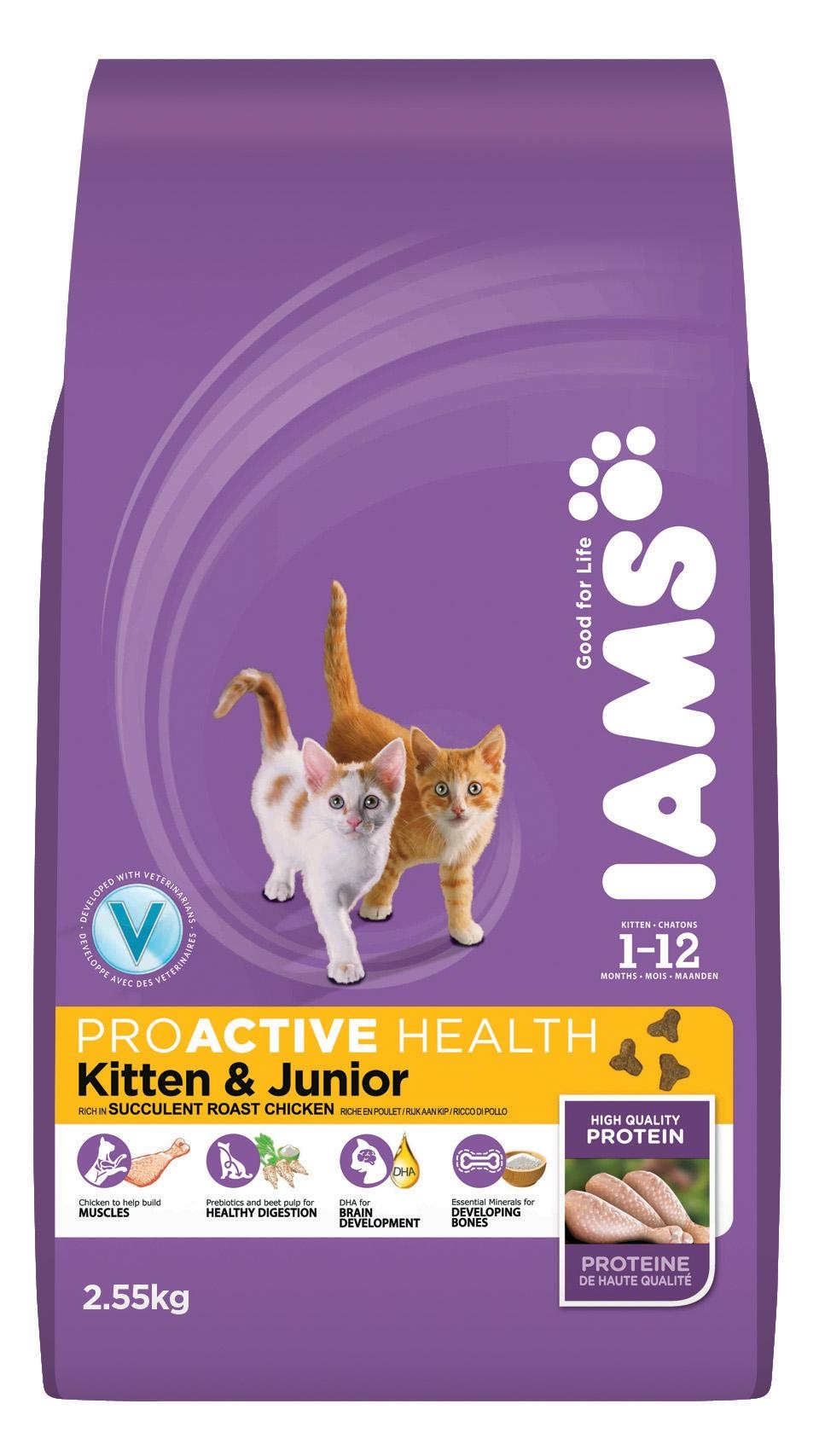 Iams Proactive Health Kitten Food Chicken 2.55kg - Iams Food : Cat ...